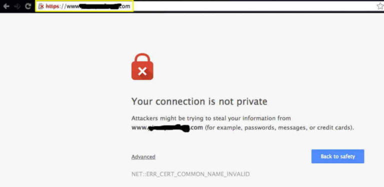 How to fix Chrome Privacy error "Your Connection is Not Private"?